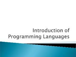 Introduction of computer language