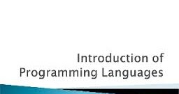 Introduction of computer language
