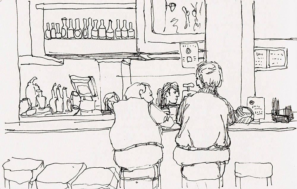 Urban Sketchers S.F. Bay Area: Brennan's Pub Sketches