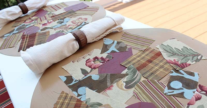 Easy Fabric Collage Place Mats for Family Dinner Book Club | Sunny Day ...