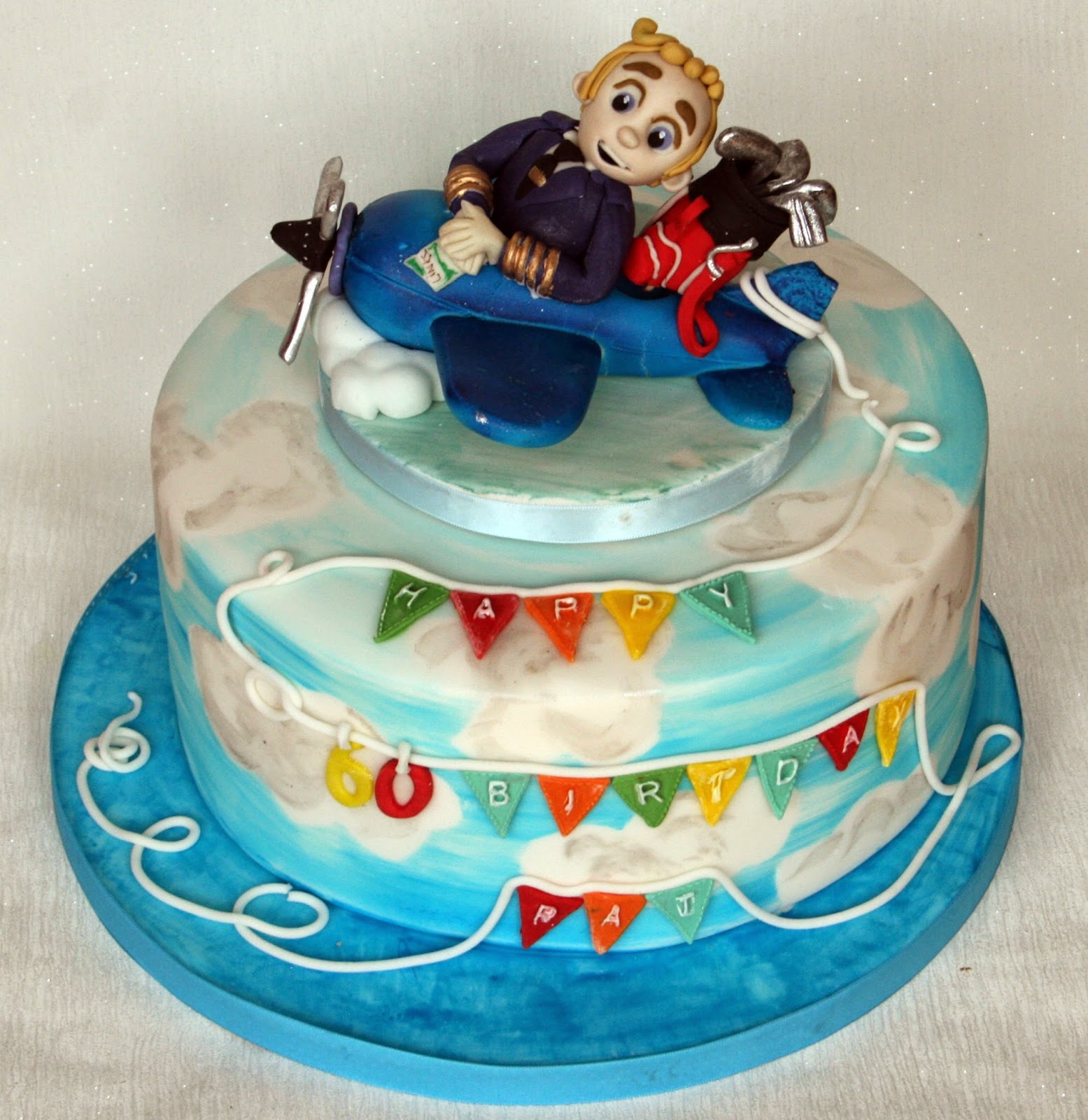 The Perfectionist Confectionist: Pat the Pilot - Flying Birthday Cake