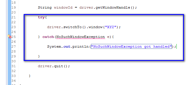 Selenium-By-Arun: NoSuchWindowException WebDriver Exception