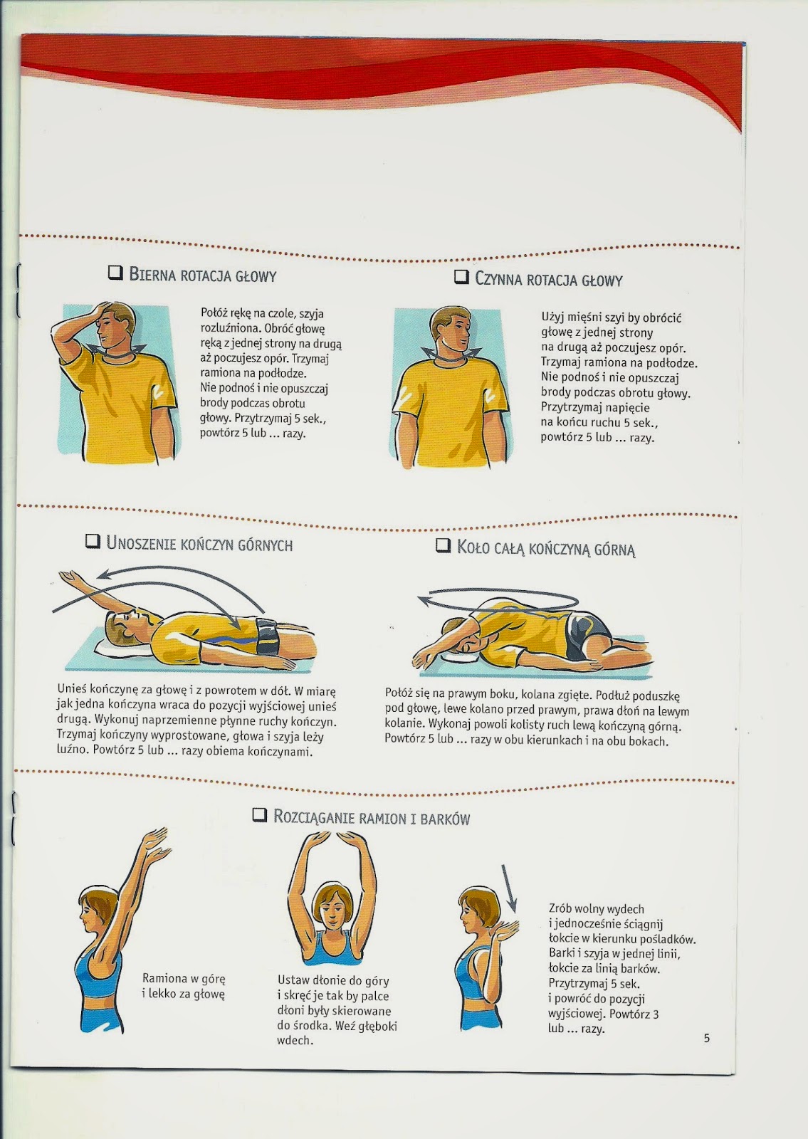 U elizki seniorki.: ćwiczenia - kręgosłup szyjny