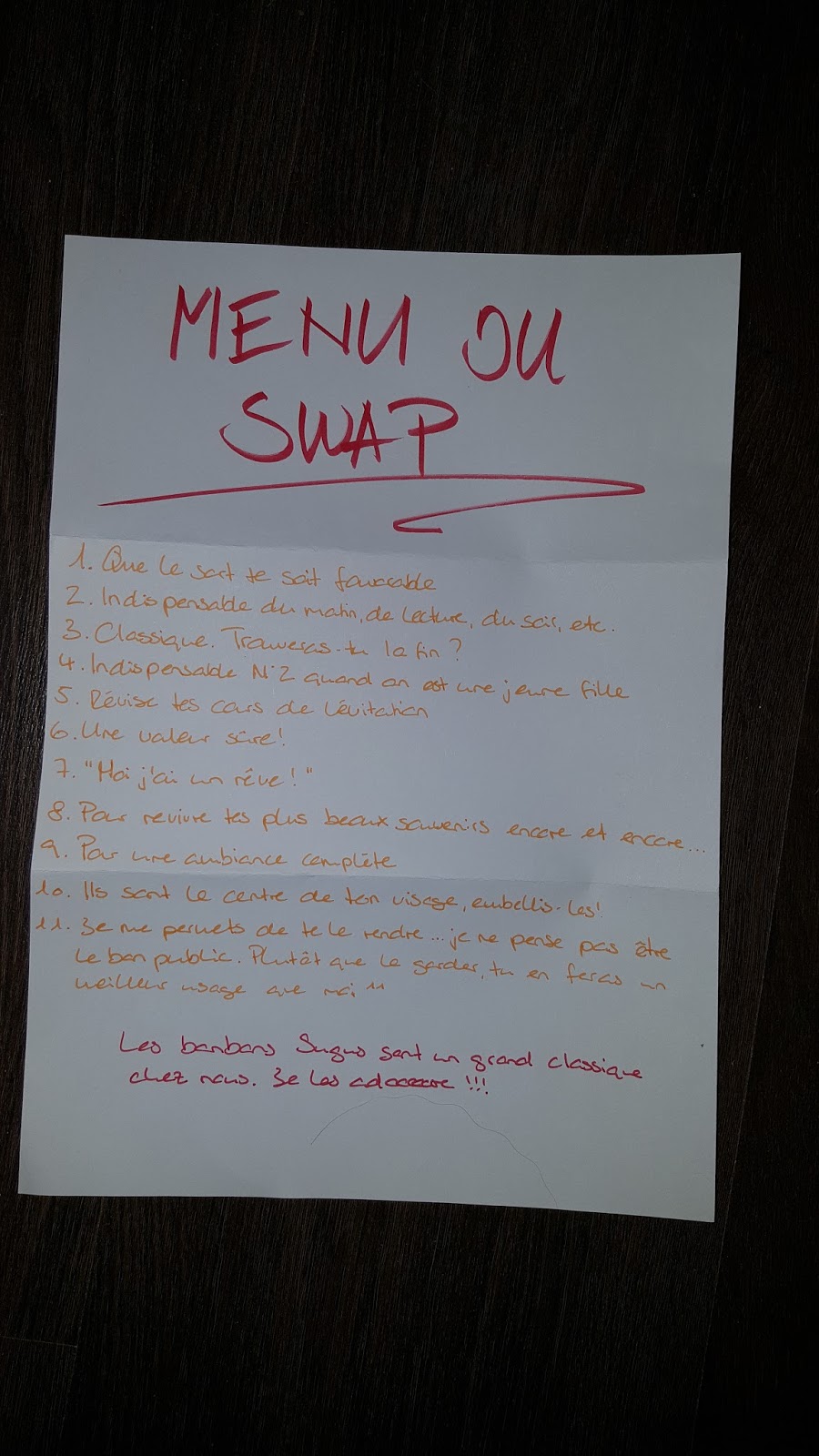 La fille qui sait lire: Swap avec Margaud