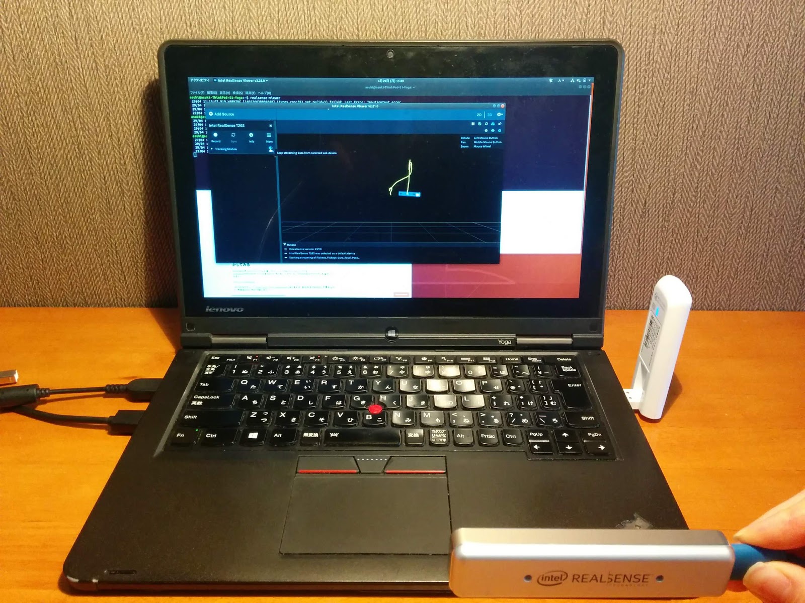 試行錯誤な日々: UbuntuでIntel RealSense T265を動かしてみた