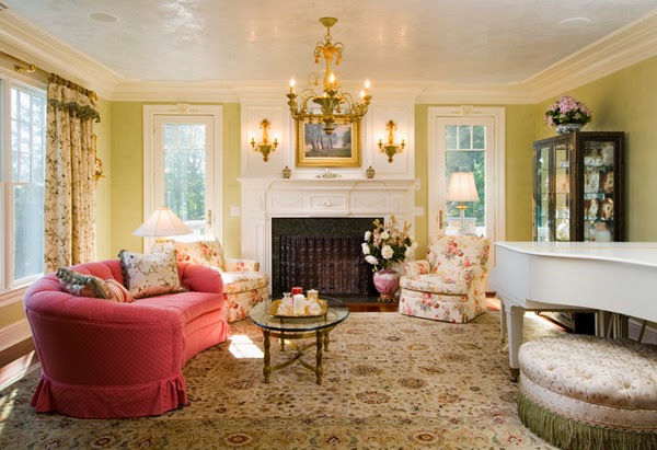 Salas con sofás color rosa - Colores en Casa