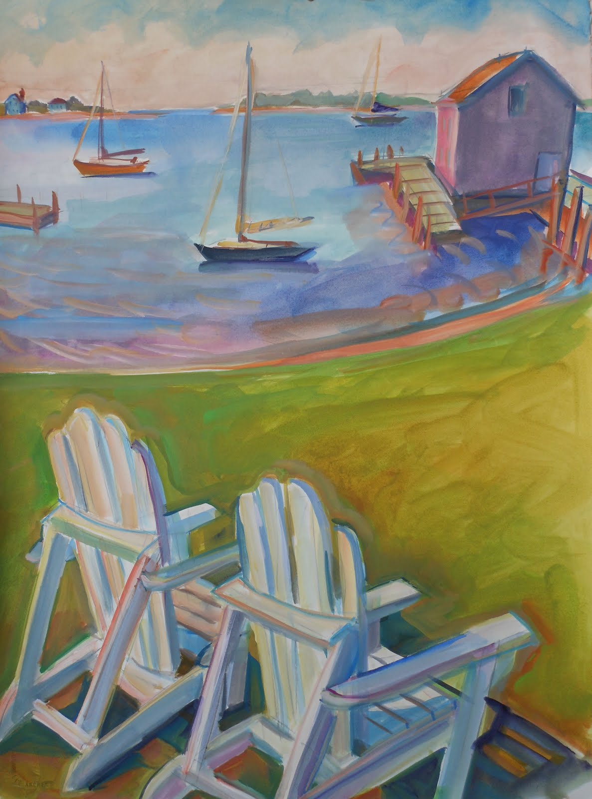 Kate Knapp Artist Blog: Two Chairs,Looking out to sea and Looking at ...