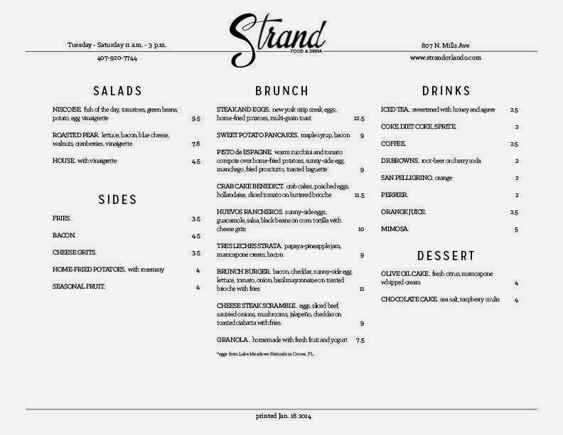 Eat Local Orlando: The Strand new restaurant on Mills