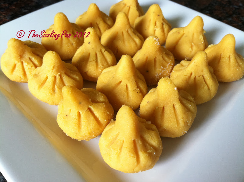 The Sizzling Pan: "Sweet Treats" Quick and Easy 'Mango Pedha Modak"