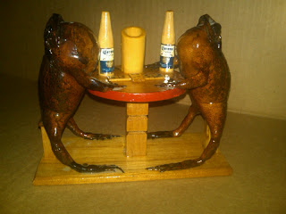 Frogs Playing Dominoes - The Tacky Museum