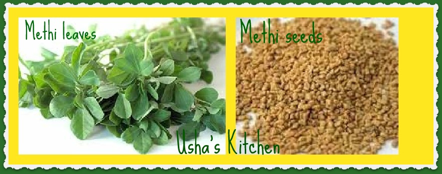 USHA'S KITCHEN: Methi leaves| Fenugreek leaves