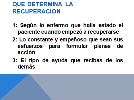 Las Etapas de la Recuperación