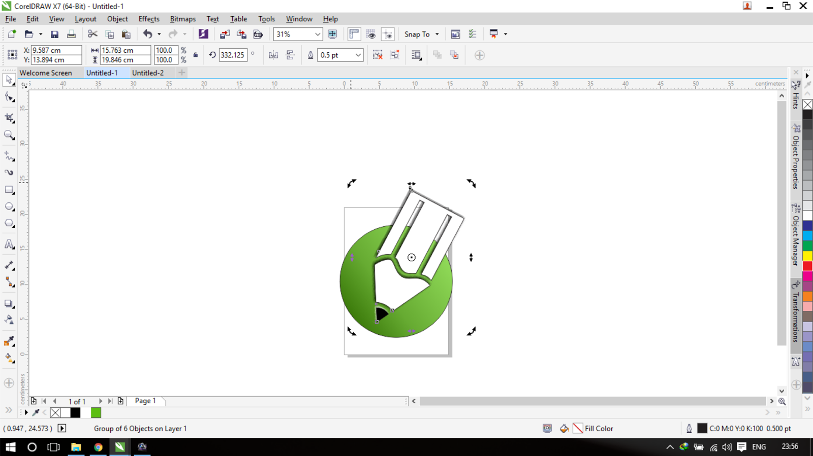 √ #1 Membuat Logo Corel Draw X3 - ABDUL SHARE