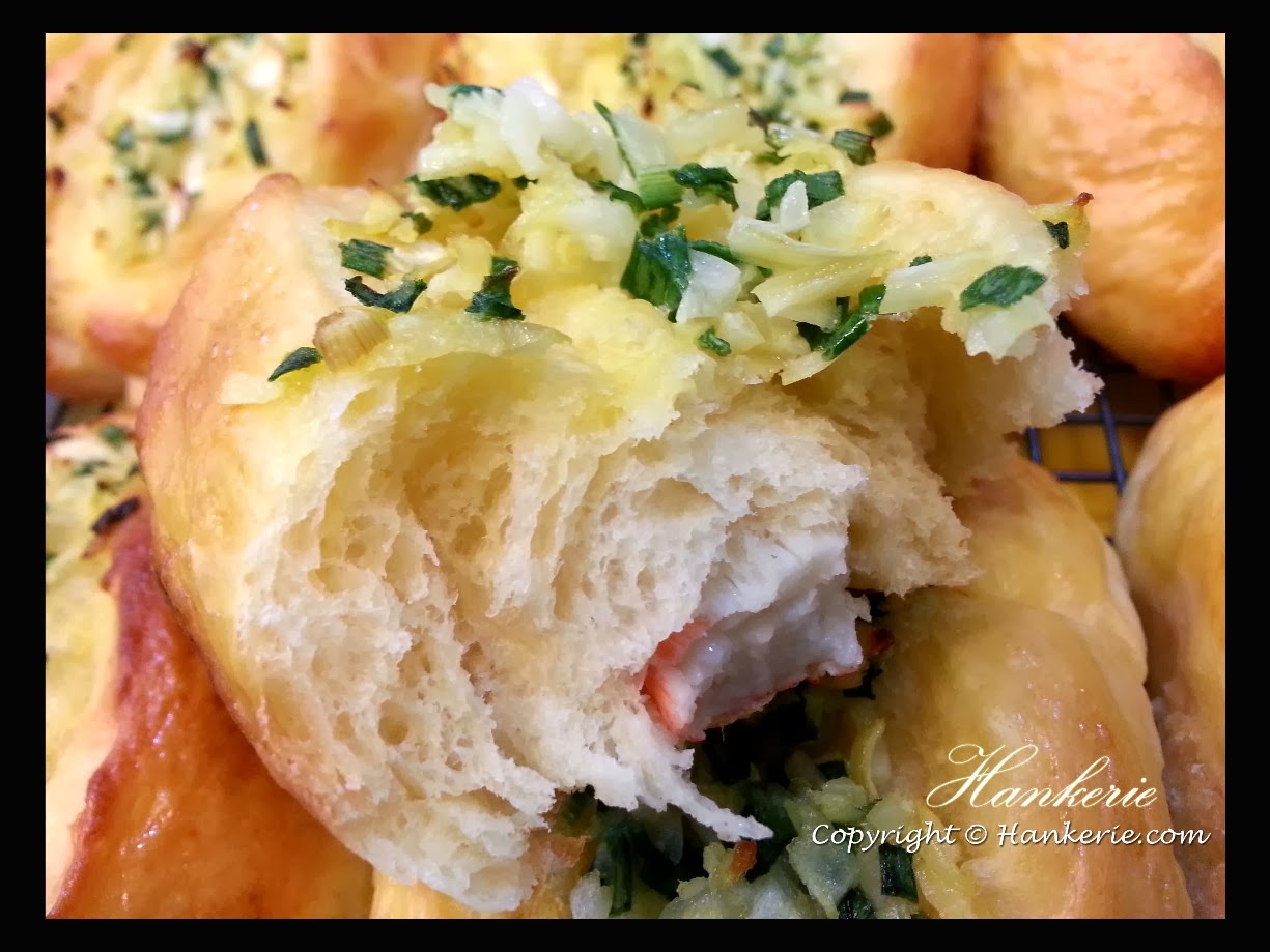 Spring Onions crab stick bread