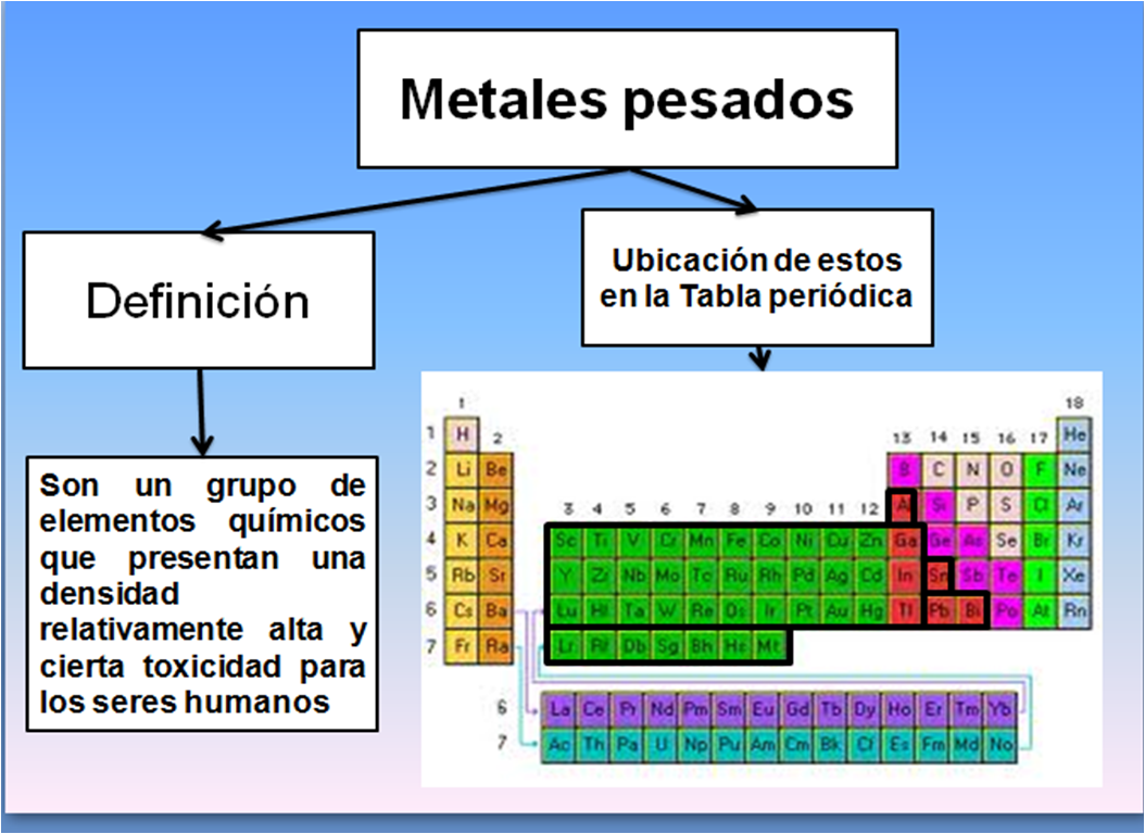 salud humana en algunos metales pesados