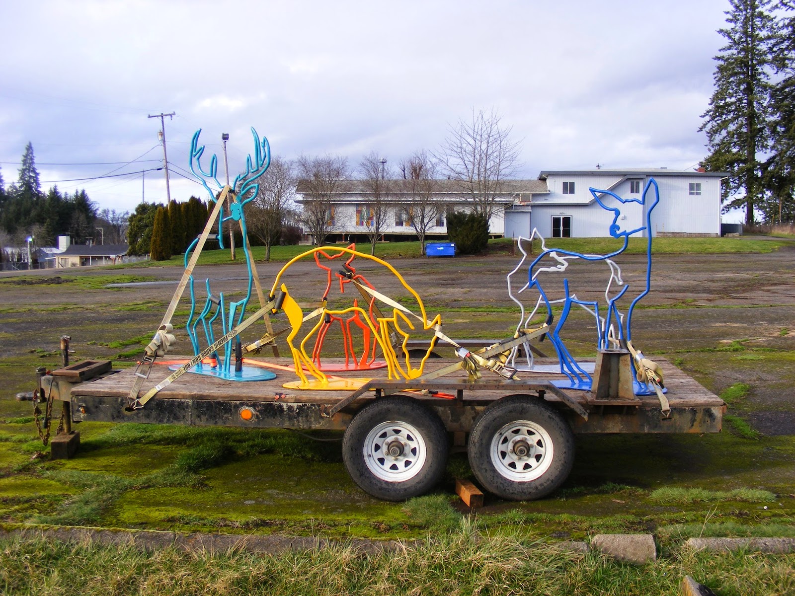 Wolfsbane Design Studio: "Deer Park" bicycle rack in Eugene Oregon
