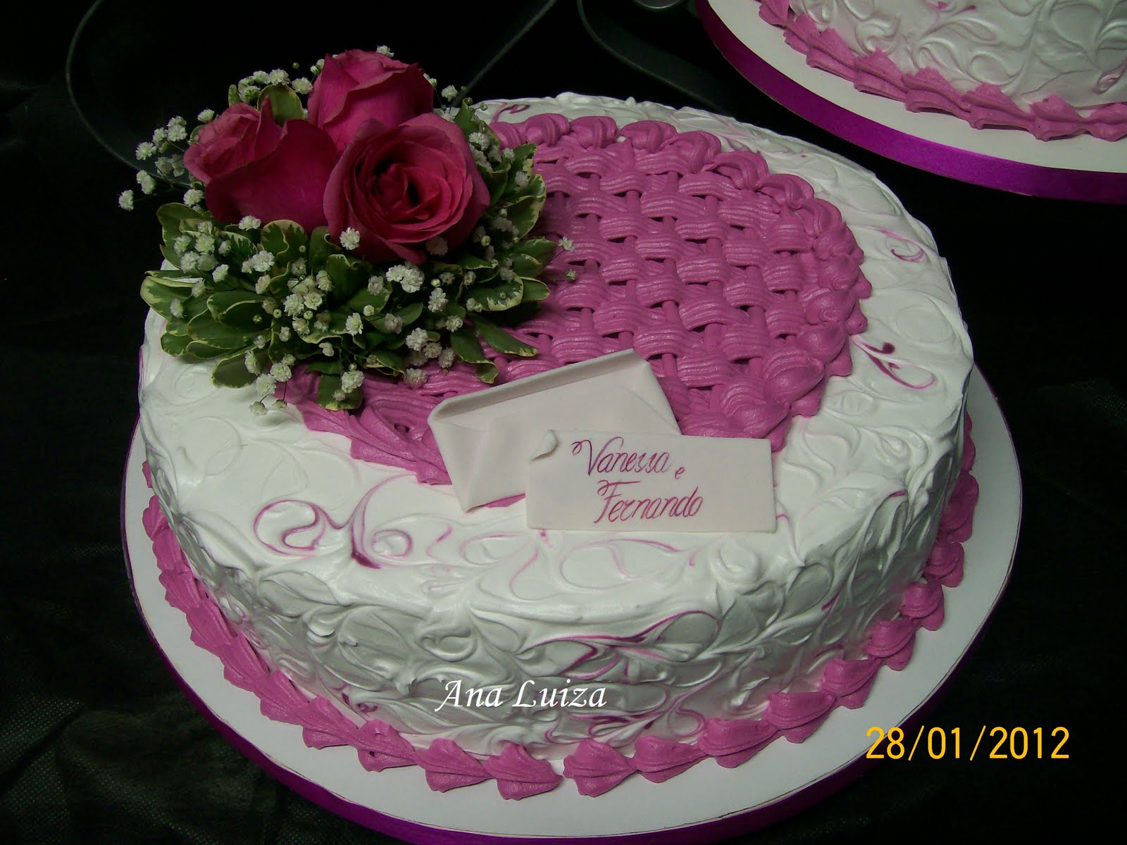 ana luiza bolos : Bolo Vanessa e Fernando