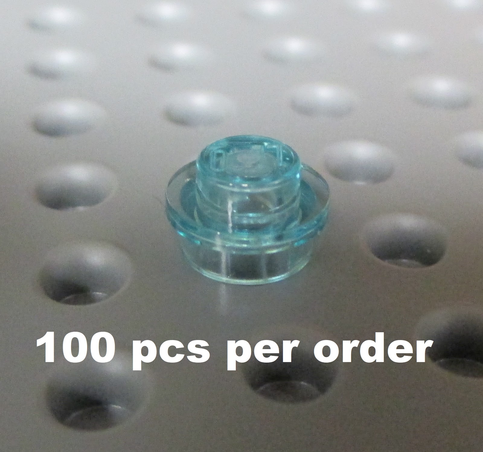 LEGO 4073 Transparent Light Blue 1x1 STUDS Dots 1 x 1 Round Plates ...