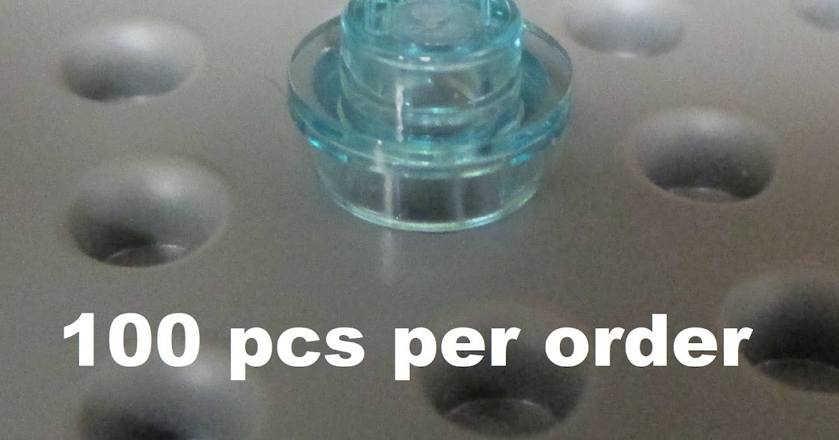 LEGO 4073 Transparent Light Blue 1x1 STUDS Dots 1 x 1 Round Plates ...