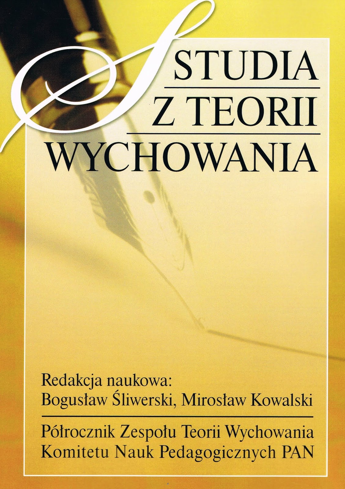 pedagog: Kwartalnik "Studia z Teorii Wychowania" w wykazie ERIH Plus