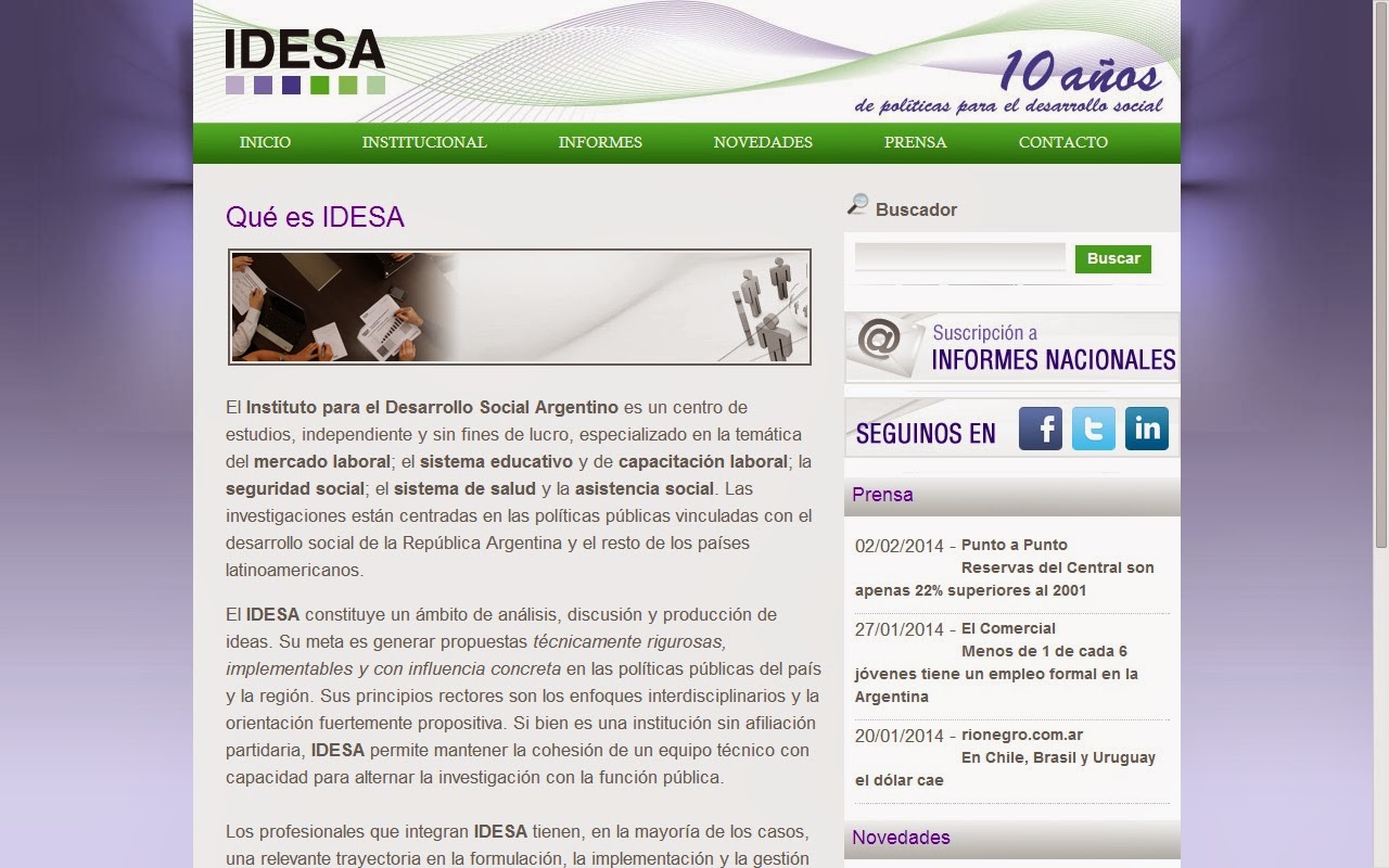 PRESENTE: Instituto para el Desarrollo Social Argentino - IDESA