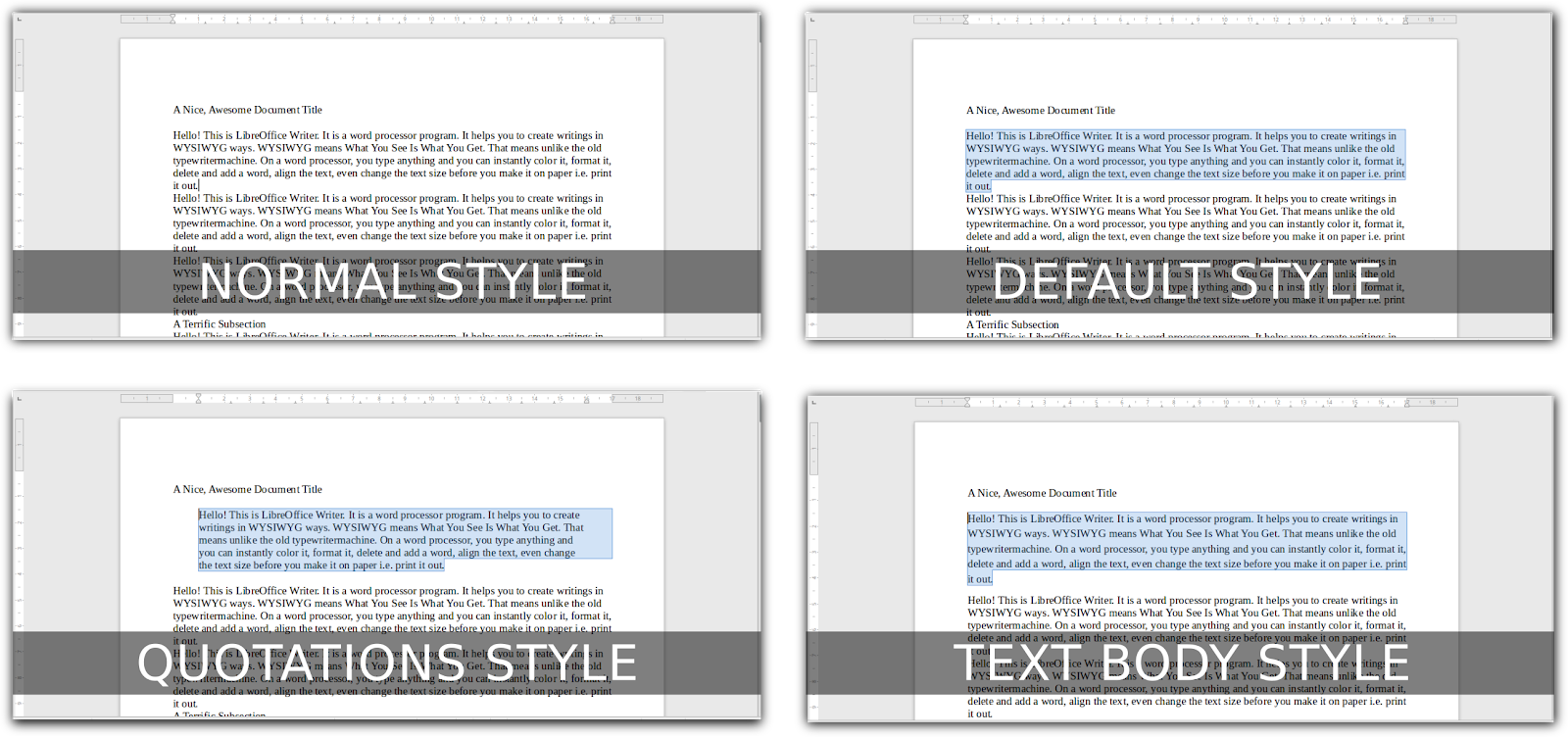 LibreOffice Writer: Using Paragraph Styles