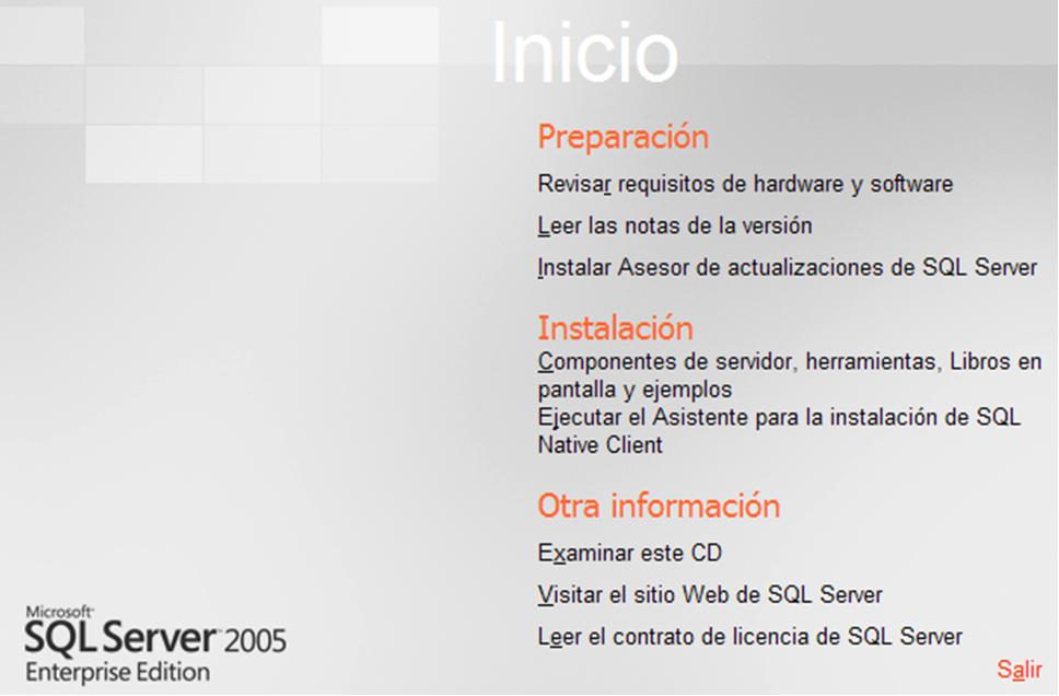 Análisis y Programación: Instalación de Microsoft® SQL Server 2005