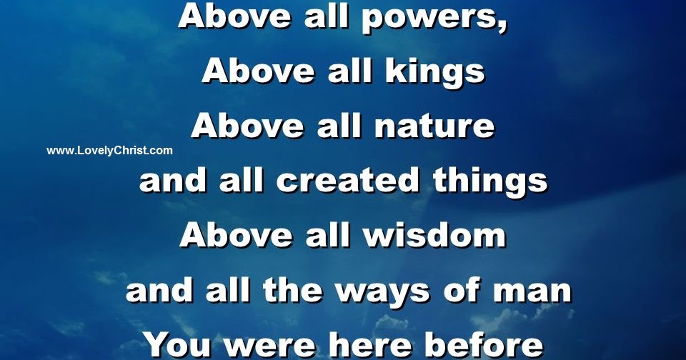 Above all powers - வல்லமை தேவன்