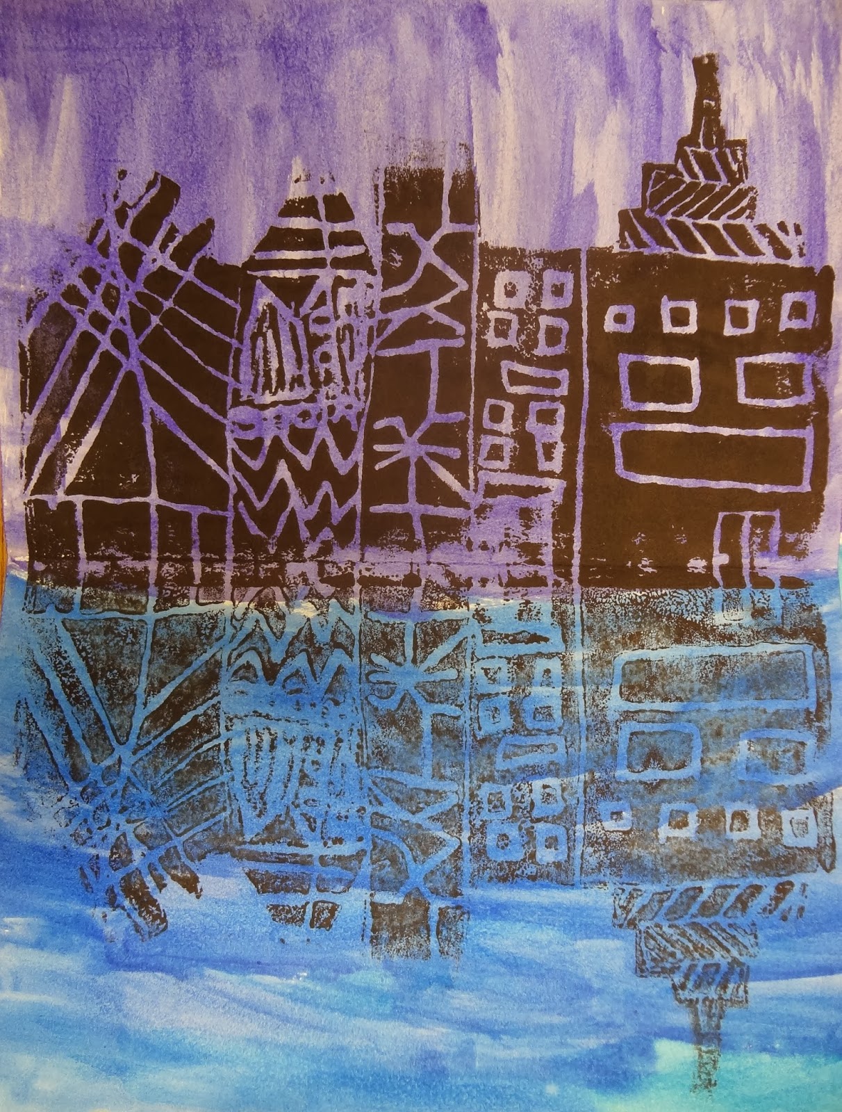 Art with Mrs. Kim : Printmaking with 3rd, 4th and 5th grades