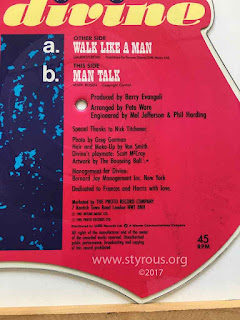The Styrous® Viewfinder: 45 RPMs 20: Divine ~ Walk Like a Man 45 rpm ...