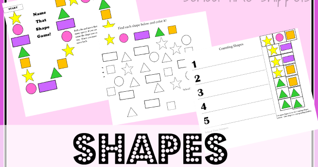 SHAPES Printables Preschool Pack | School Time Snippets