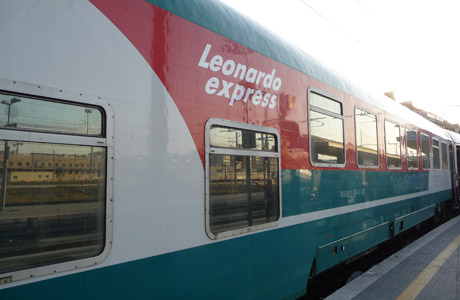 De Fiumicino a Termini en el Leonardo Express