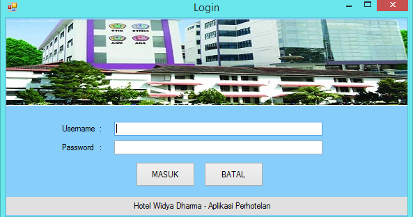 Contoh Tampilan Interface Sistem Informasi Reservasi Perhotelan ...