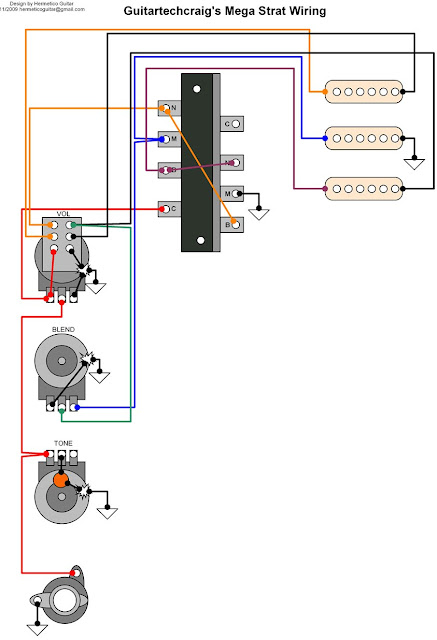 Hermetico Guitar: Wiring Diagram: Guitar Tech Craig's Mega Switch