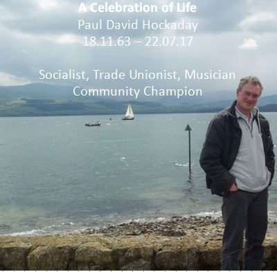 Ian Manborde: Celebrating the Life of Paul Hockaday: 1st September 2017