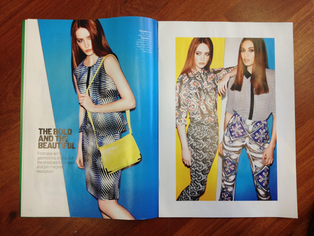 Skinnydip: David Titlow shoots House of Fraser advertorial in Elle Magazine