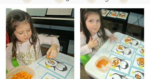 The Cozy Red Cottage: Feed the Penguin Counting Mats