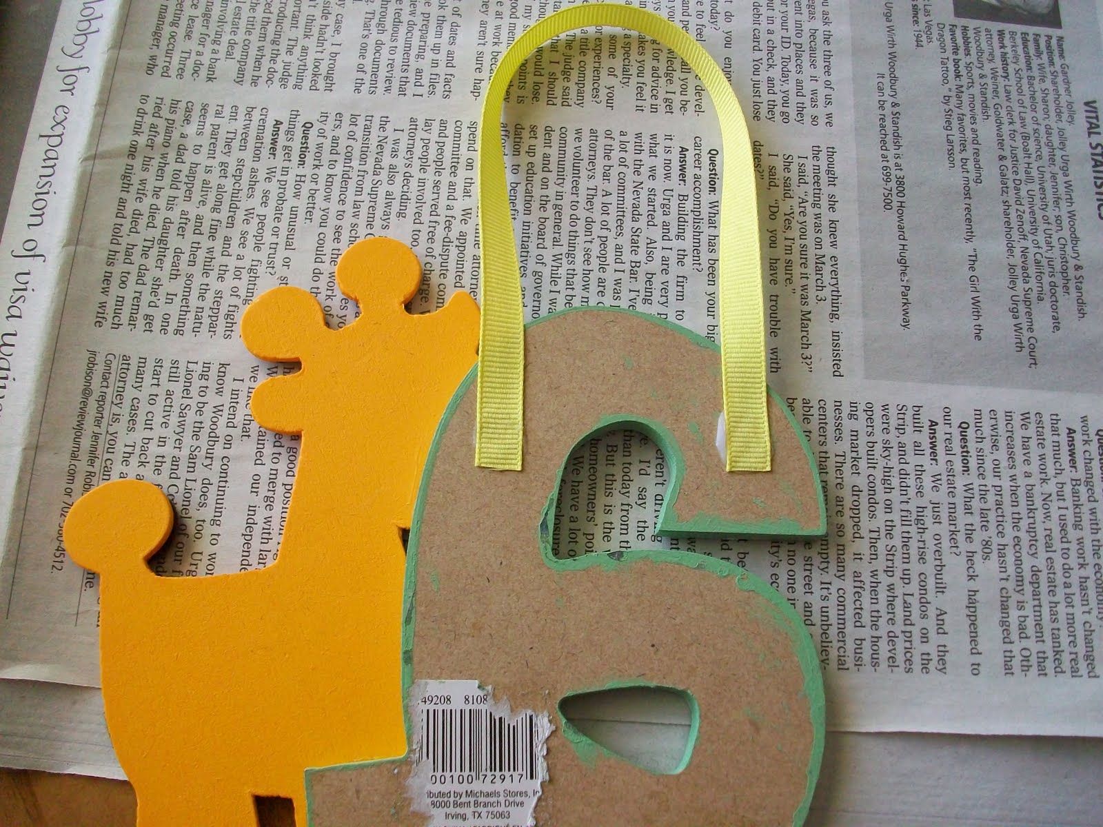 Grace and Love {a craft blog}: Hanging Wooden Letters Tutorial, Part 2