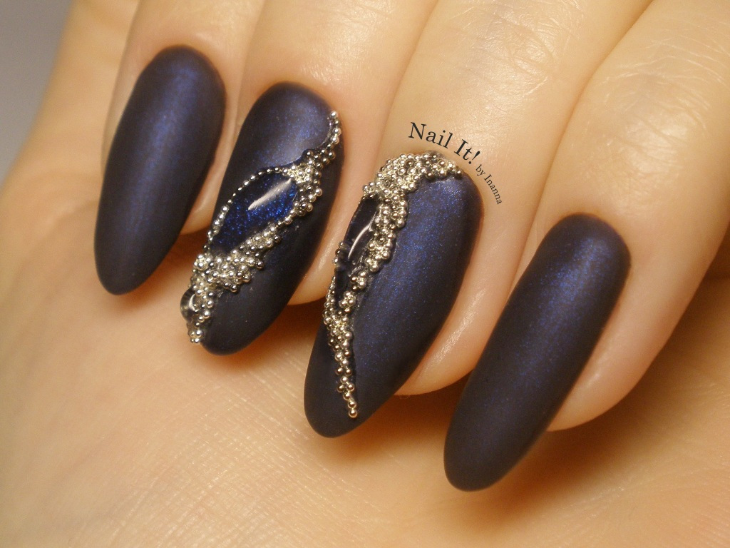 Jewellery Gemstone Nail Art (with Indigo Nails "Galactica" gel polish ...