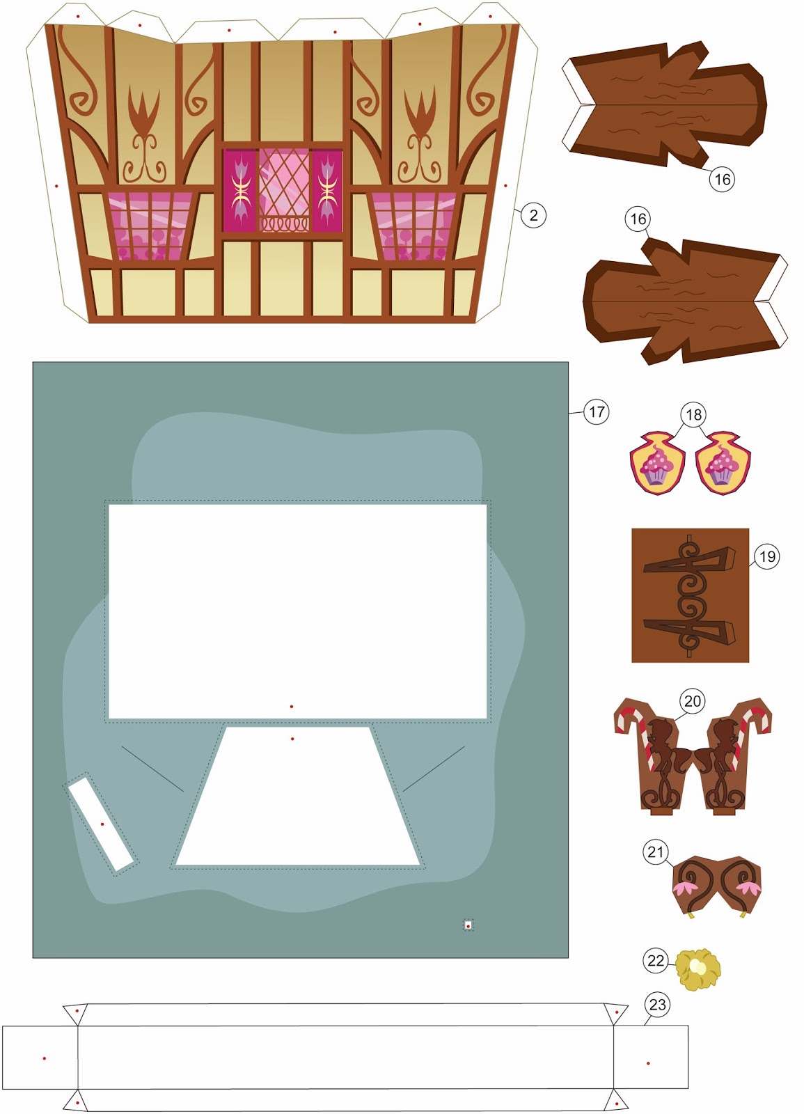 Quirky Artist Loft: Papercraft - my little pony - sugar cube corner