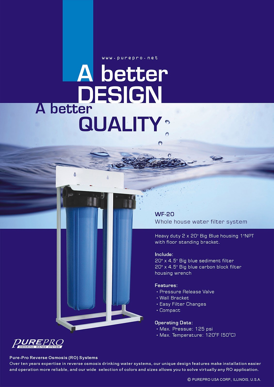 PurePro® WF-20 Whole House Water Filter System