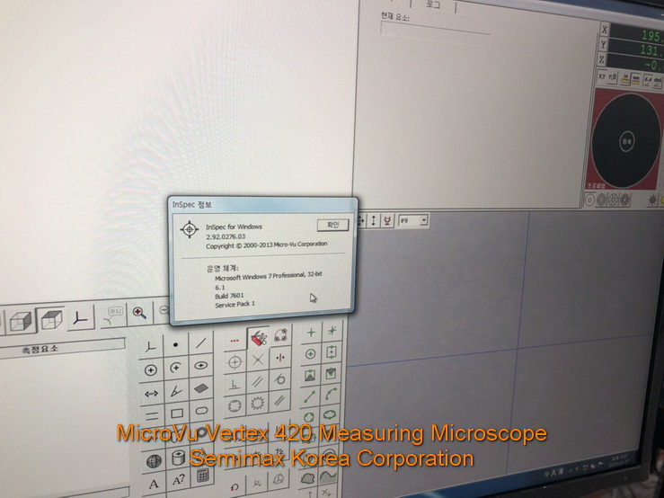 Semiconductor Equipment: Micro-VU Vertex 420 Measuring Microscope for sales