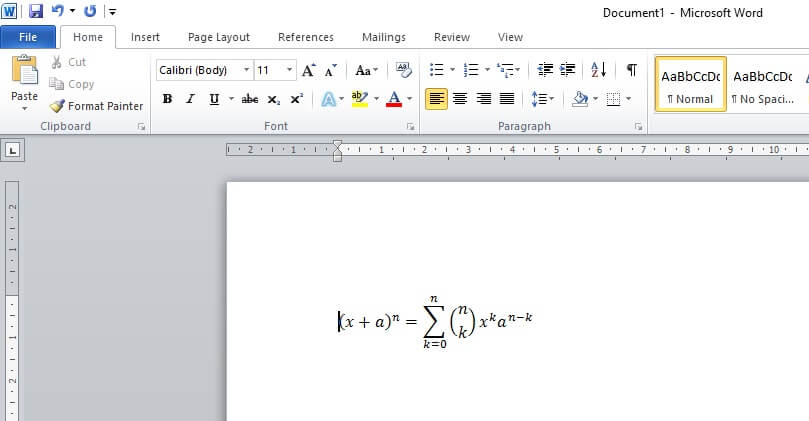 Cara Mudah Memasukkan atau Menulis Rumus Matematika Di Microsoft Word