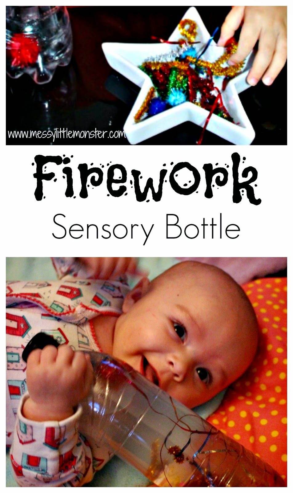 Firework Sensory Bottle - Messy Little Monster