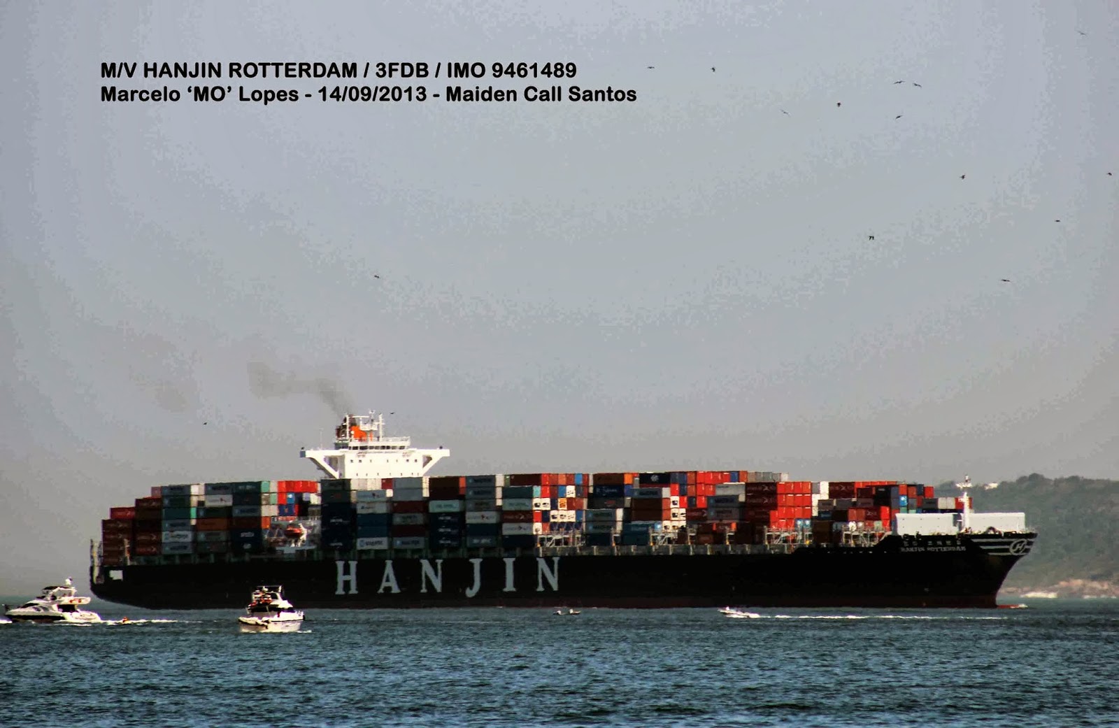 Santos Shiplovers: M/V Hanjin Rotterdam / 3FDB - 2o navio da classe ...