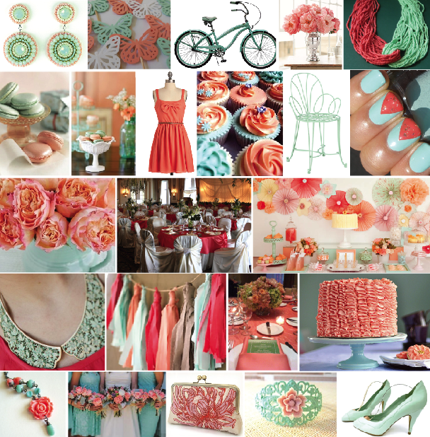 Ideas by Andrea: Spring Color Combo: Mint & Coral