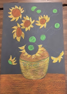 Art with Ms. Thomas: Van Gogh's Sunflowers Instructions