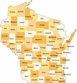 Online Maps: Wisconsin County Map
