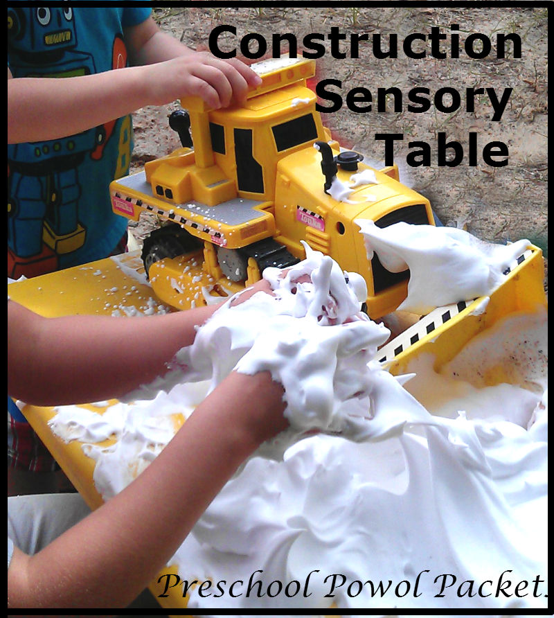 Construction Sensory Table | Preschool Powol Packets