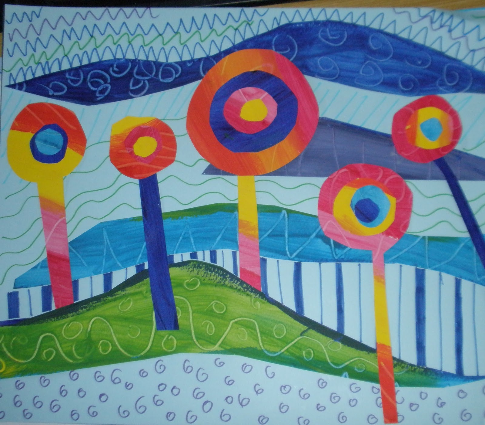 Art with Mrs Baker: Hundertwasser-Inspired Landscapes